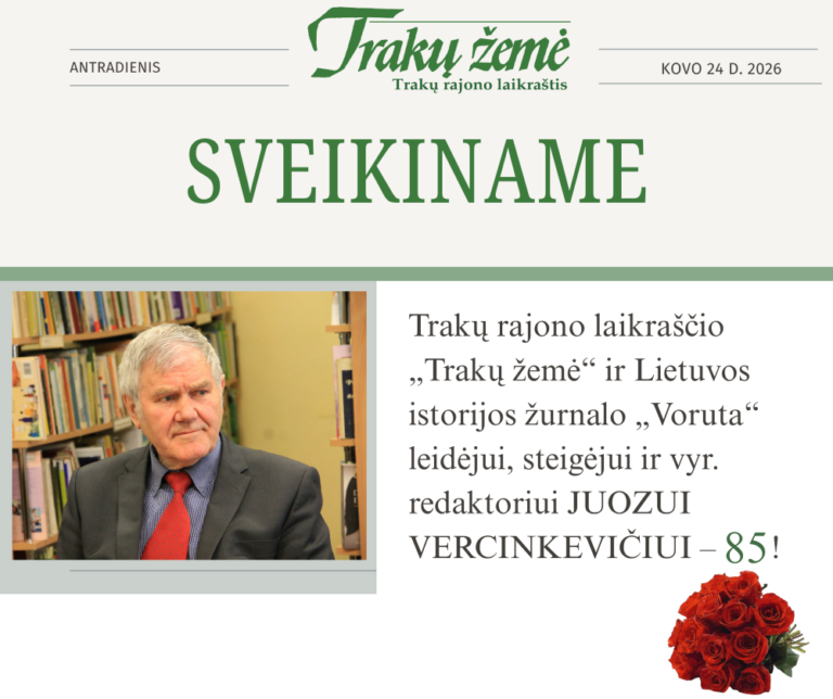 85-erių metų jubiliejaus proga sveikiname leidėją, vyr. redaktorių ...